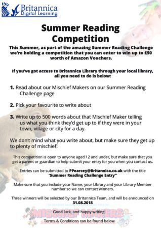 Summer Reading Challenge 2018 - Competition - Britannica
